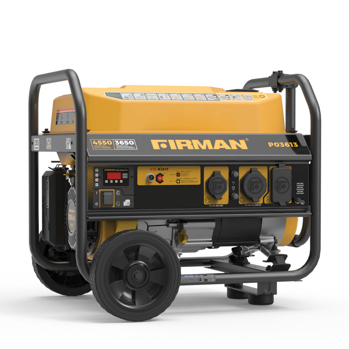 Firman Gas Portable Generator 4550W Recoil Start 120V With c/o Alert ...